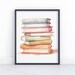 Vintage Pastel Books, PRINTABLE Art, Watercolor Book Stack Digital ...