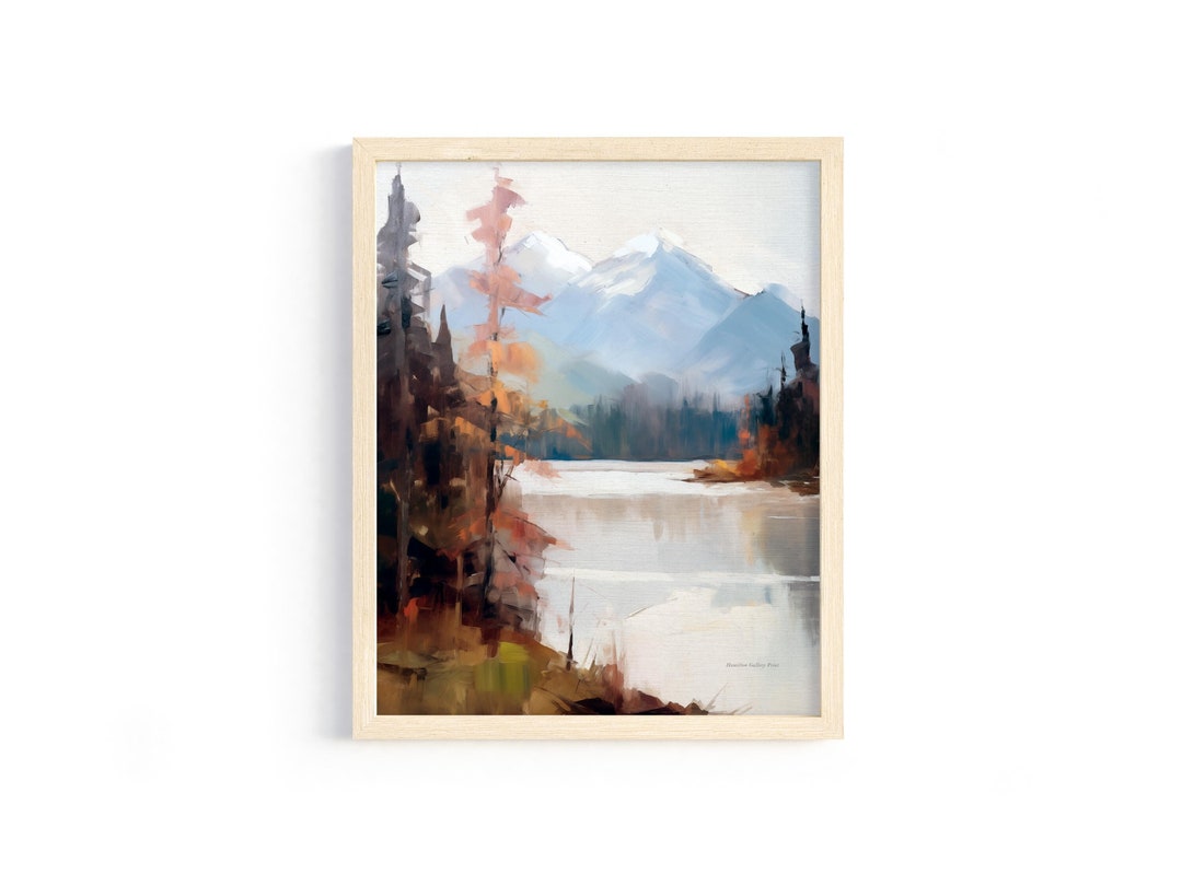 Fall Landscape PRINTABLE Art, Large Autumn Digital Print, Rustic ...