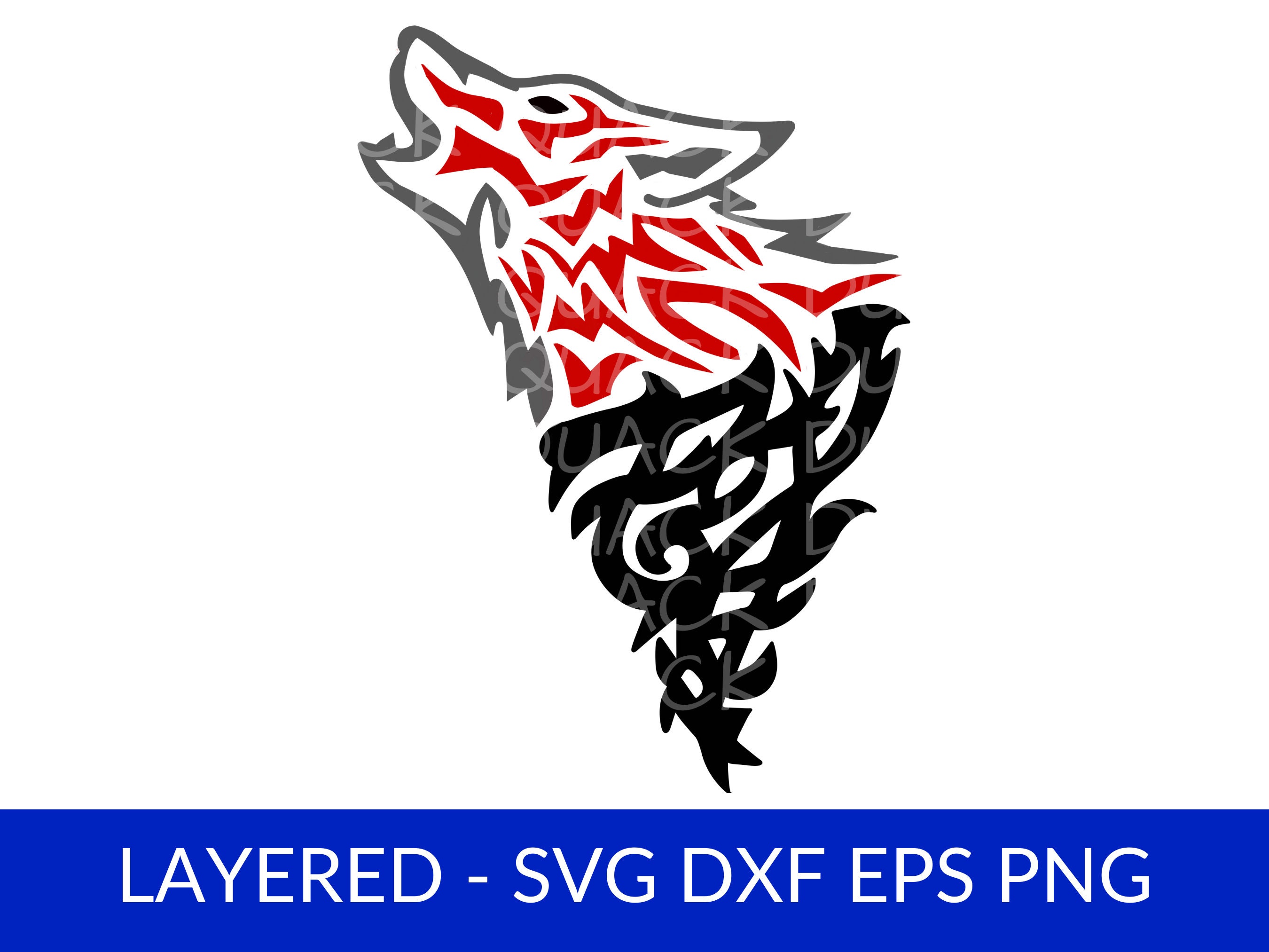 Tribal Wolf Pack Drawing