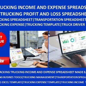 Trucking Income and Expense Spreadsheet Profit and Loss Excel ...