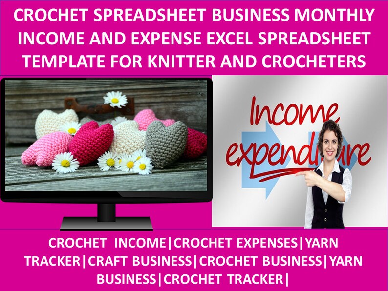 Crochet Spreadsheet Income & Expenses Excel Made Simple: Maximize ...