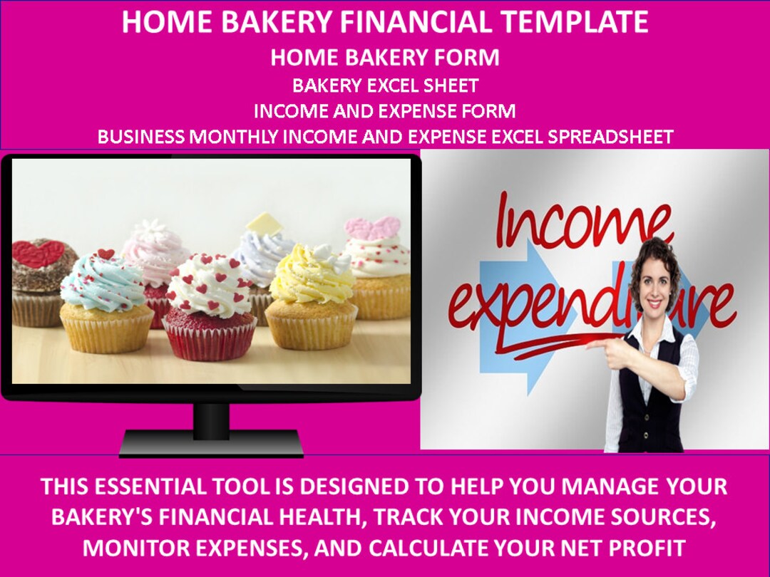 Home Bakery Business Template Form Excel Sheet Income and Expense ...