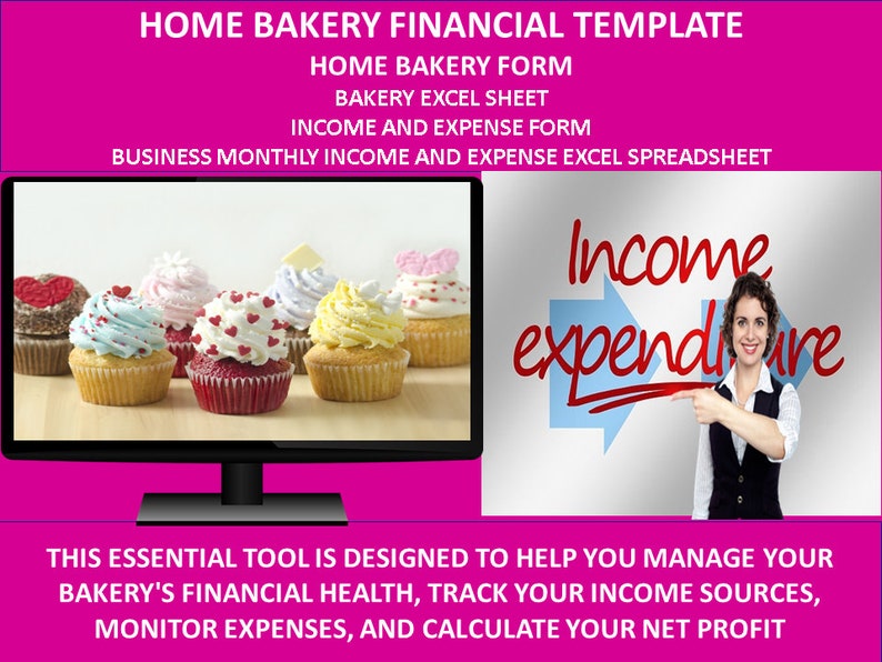 Home Bakery Business Template Form Excel Sheet Income and Expense ...
