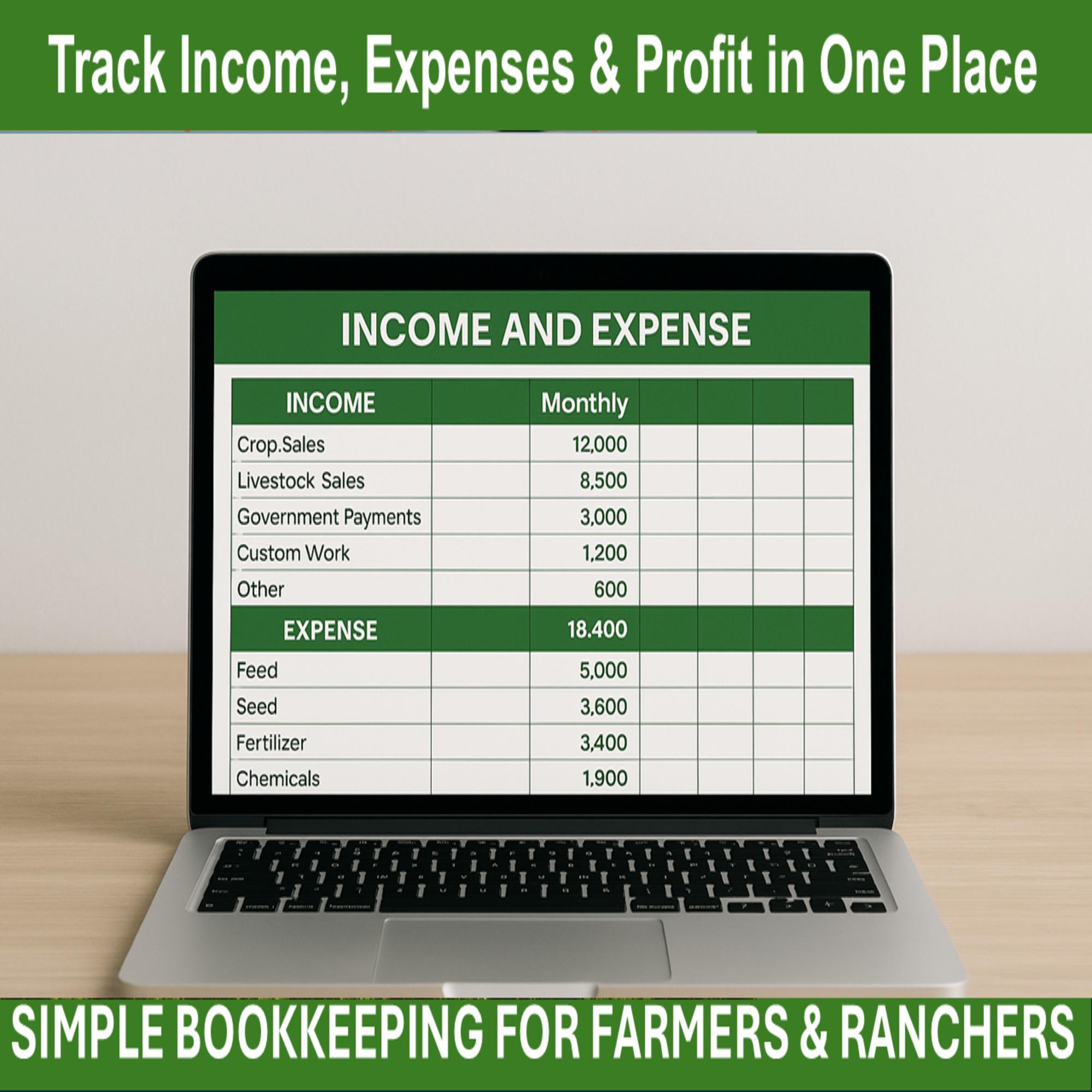 Monthly Farm Expense Spreadsheet - Etsy