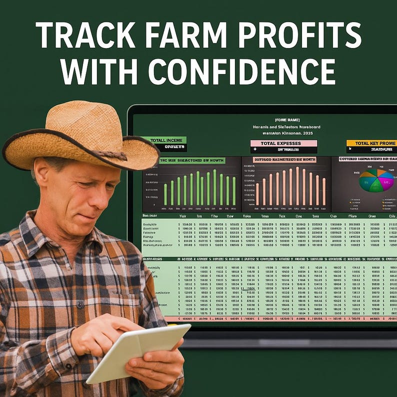 Farm & Ranch Income/expense Excel Dashboard | Business Tracker - Etsy