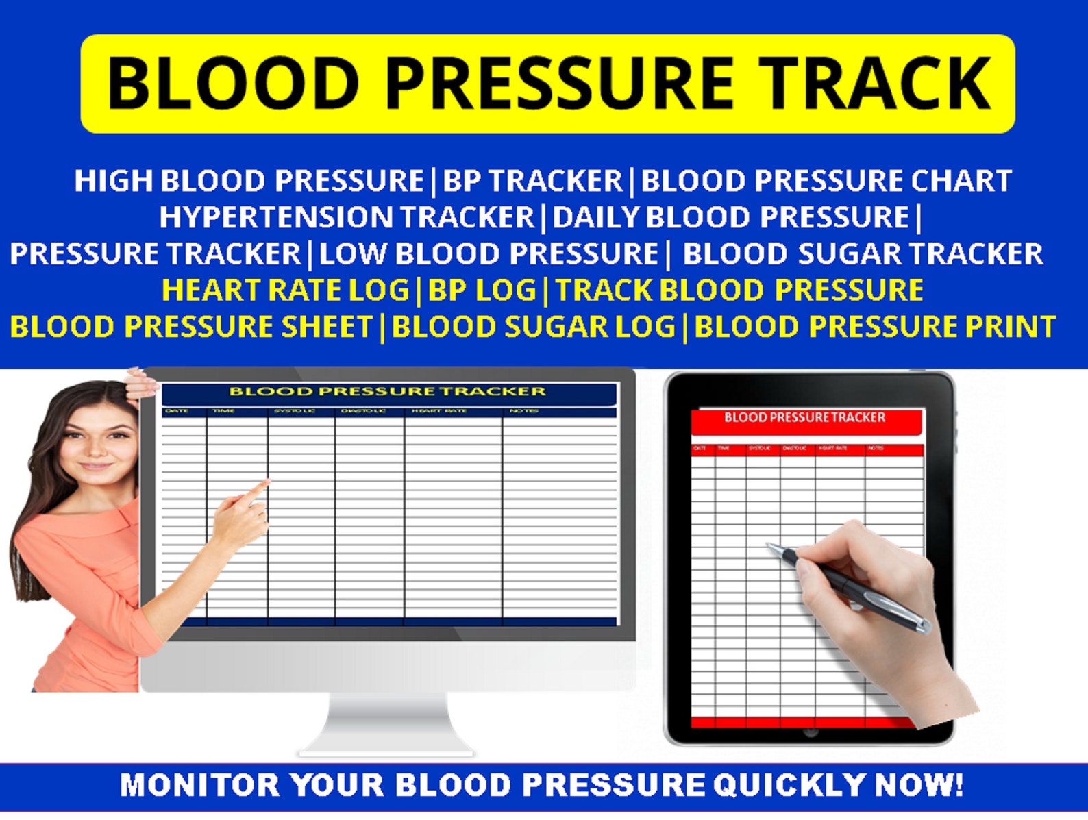 Blood Pressure Logblood Pressure Pdfheart Rate Trackingheart Rate ...