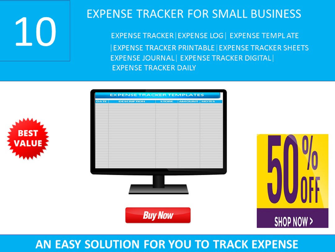 10 Expense Tracker for Small Business Expense Tracker - Etsy