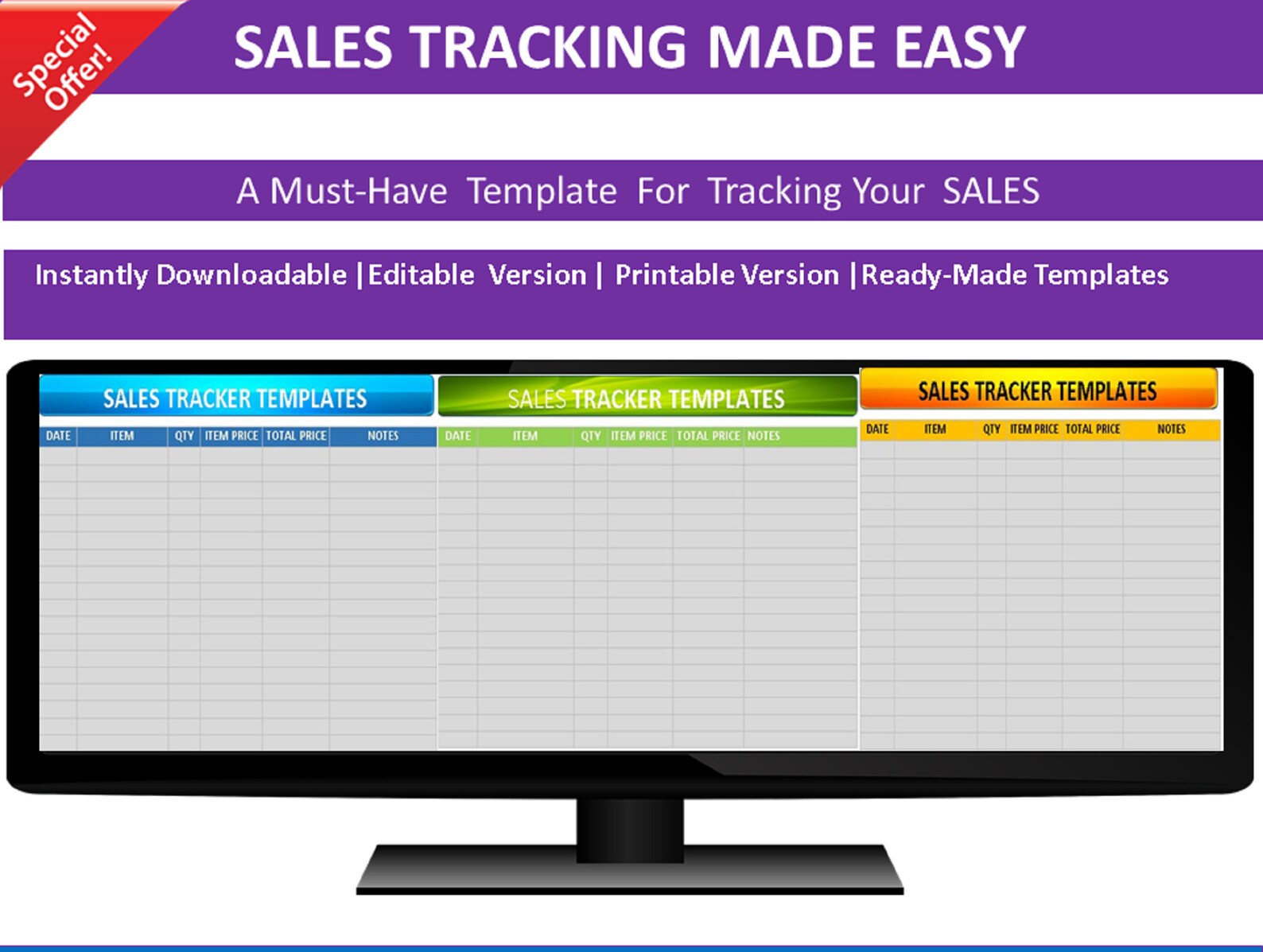 Sales Tracker Template Sales Page Template Sales Tracker - Etsy