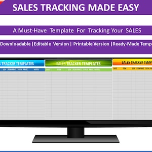 Sales Tracker Template Sales Page Template Sales Tracker - Etsy