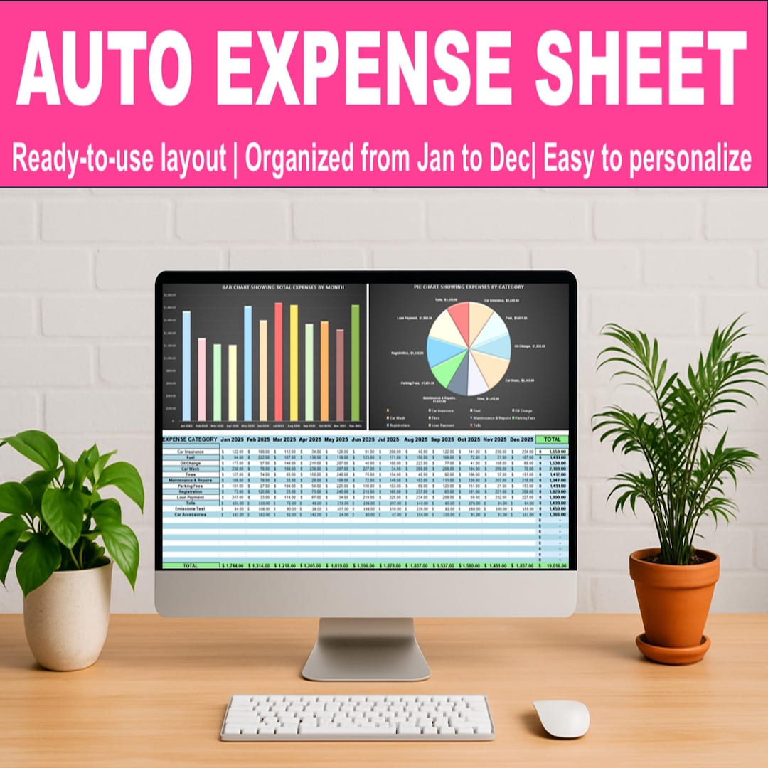 Auto Expense Sheet – Editable Spreadsheet for Tracking All Car Costs - Etsy