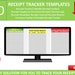 Receipt Tracker Templates Receipt Log Receipt Organizer Purchases ...