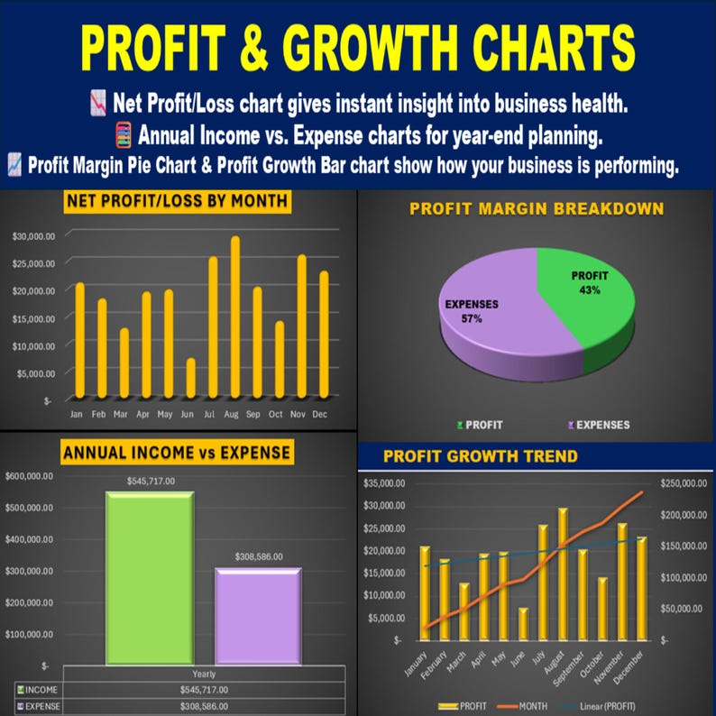 Trucking Bookkeeping Spreadsheet | Excel Template for Truckers | Track ...