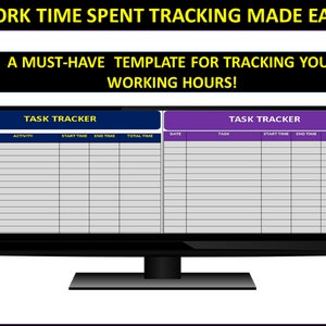 Task Tracker Work Template Tracker Printable Time Task Work Task ...