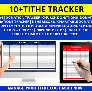 Tithe Tracker Tithe Log Donation Tracker Donation Log Donations Tracker ...