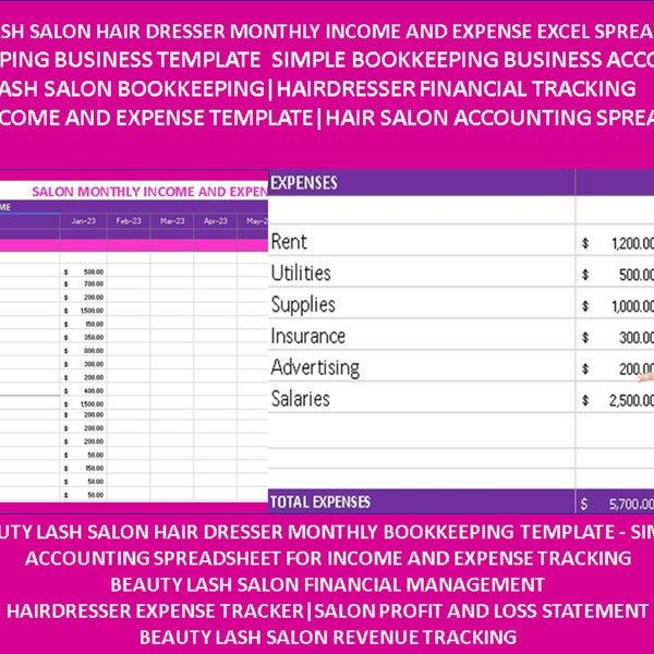 Lash Spreadsheet - Etsy