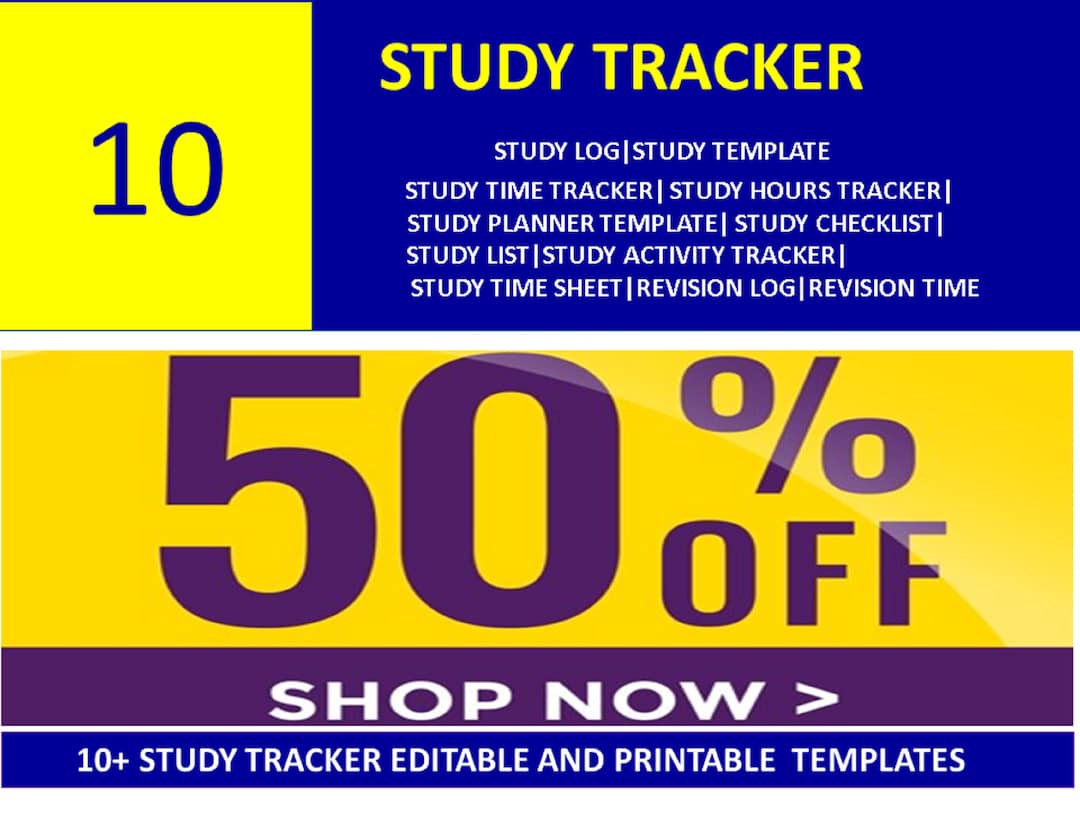 Study Tracker Log Template Study Time Tracker Study Hours Tracker Study ...
