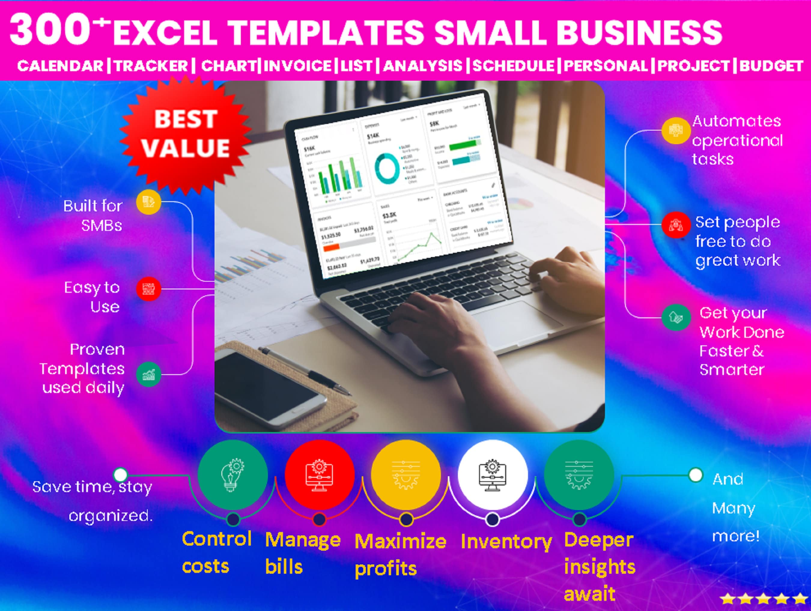 Excel Spreadsheet Templates for Business Bookkeeping Accounting ...