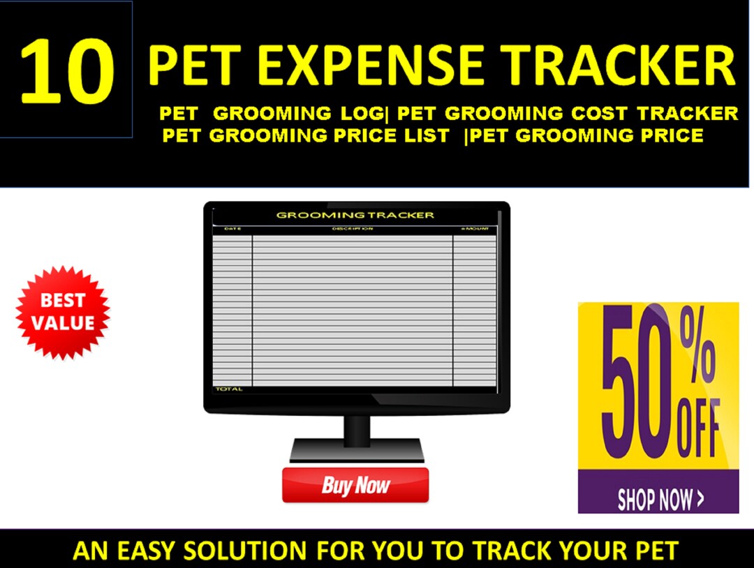 Dog Spending Record Pet Expense Record Pet Expense Log Pet Expense ...