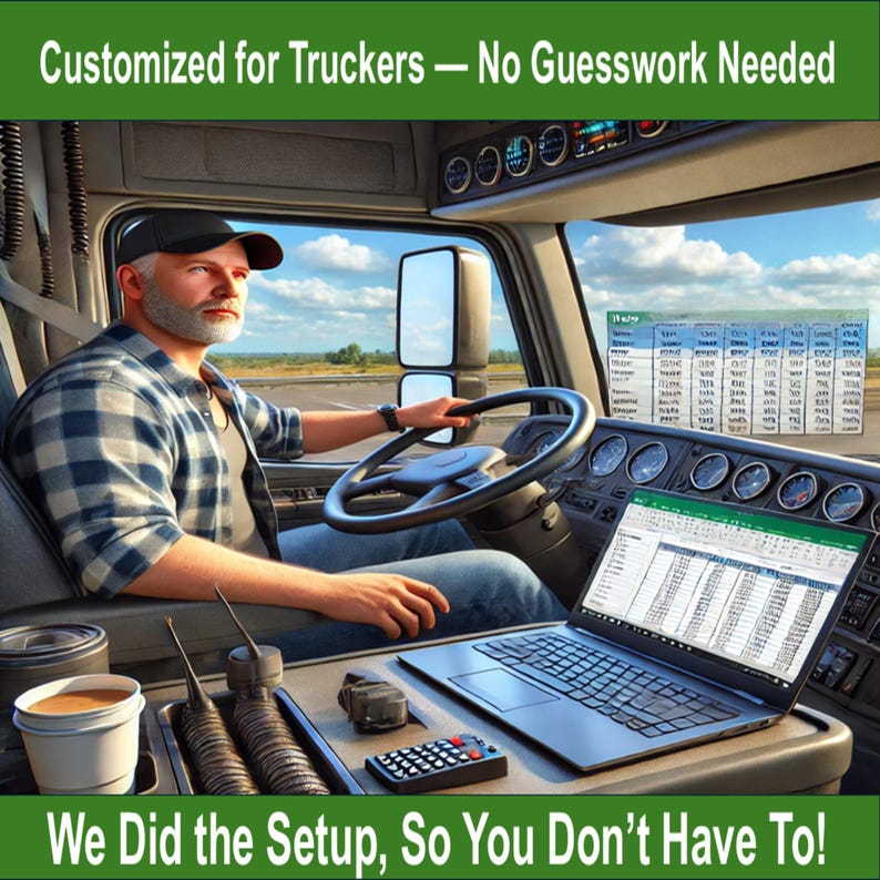 Spreadsheet for Truck Drivers - Etsy