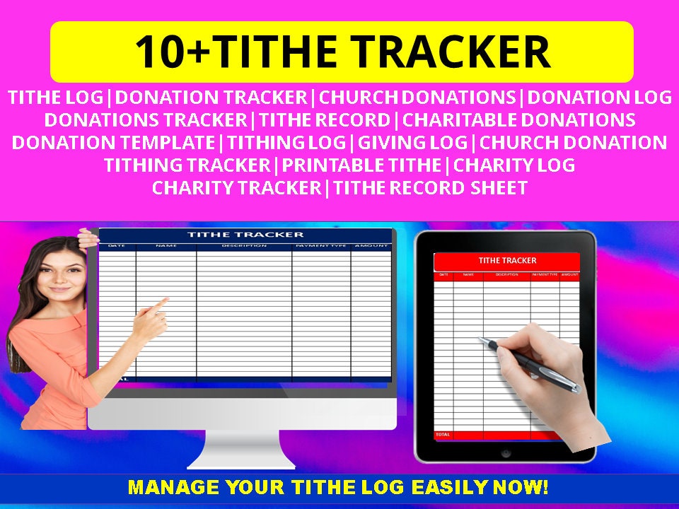 Offering Tracker Church Offering Charitable Donations Tithe and Offering Contribution Tracker ...