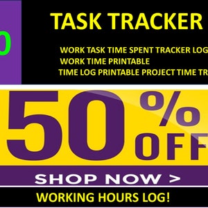 Task Tracker Work Template Tracker Printable Time Task Work Task ...