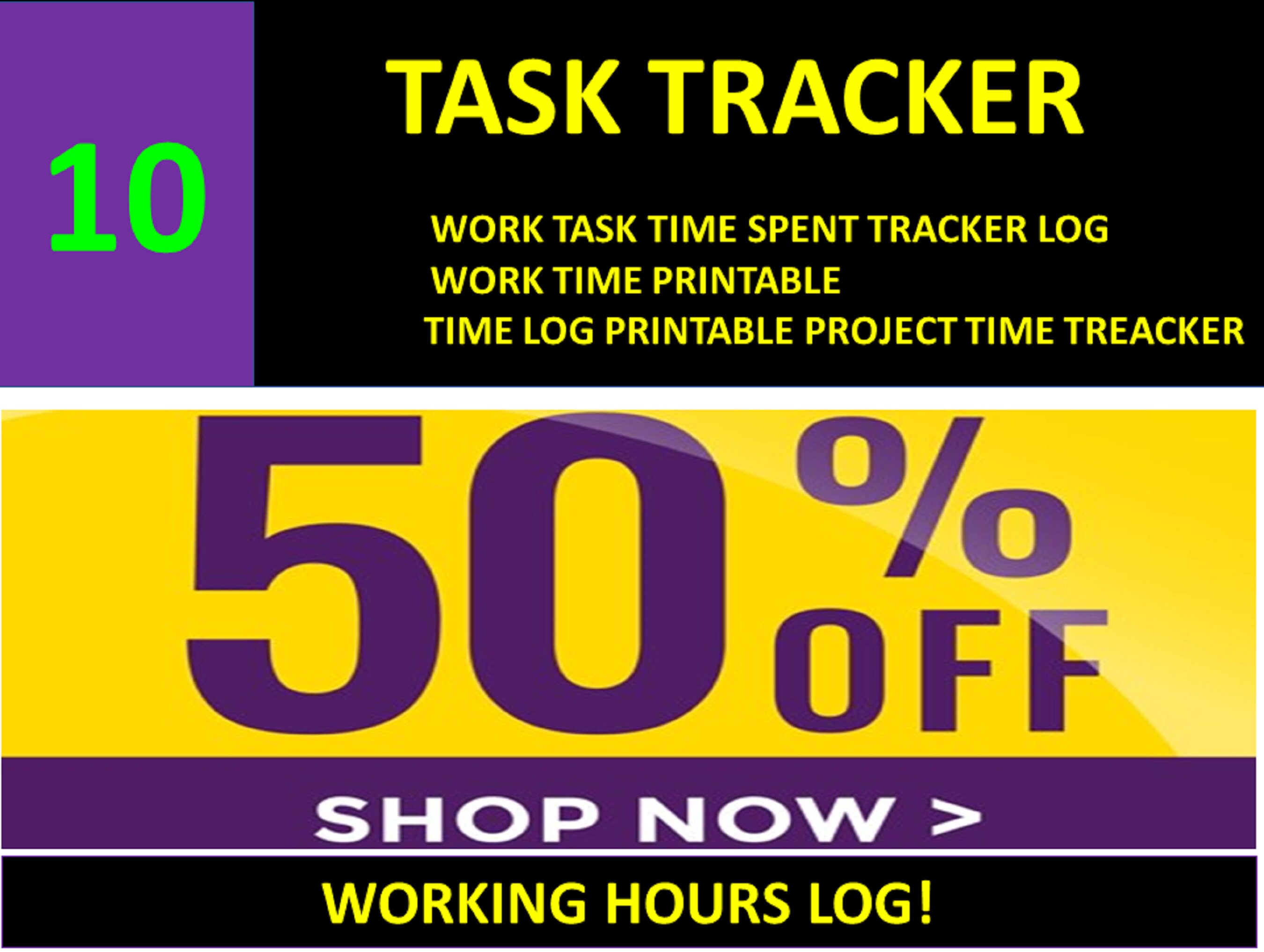 Task Tracker Work Template Tracker Printable Time Task Work Task ...