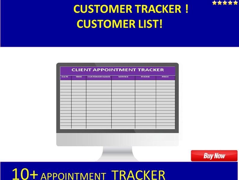 Client Tracker Template Printable, Client List Management, Customer ...