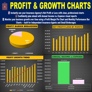 Insurance Income Expense Tracker – Excel Spreadsheet for Agents ...