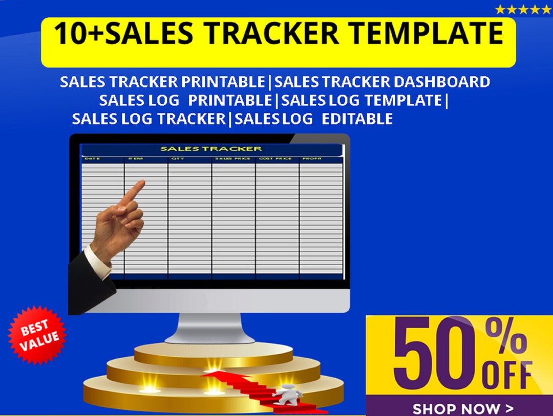 Sales Log Template Sales Tracker Printable Sales Tracker Dashboard ...