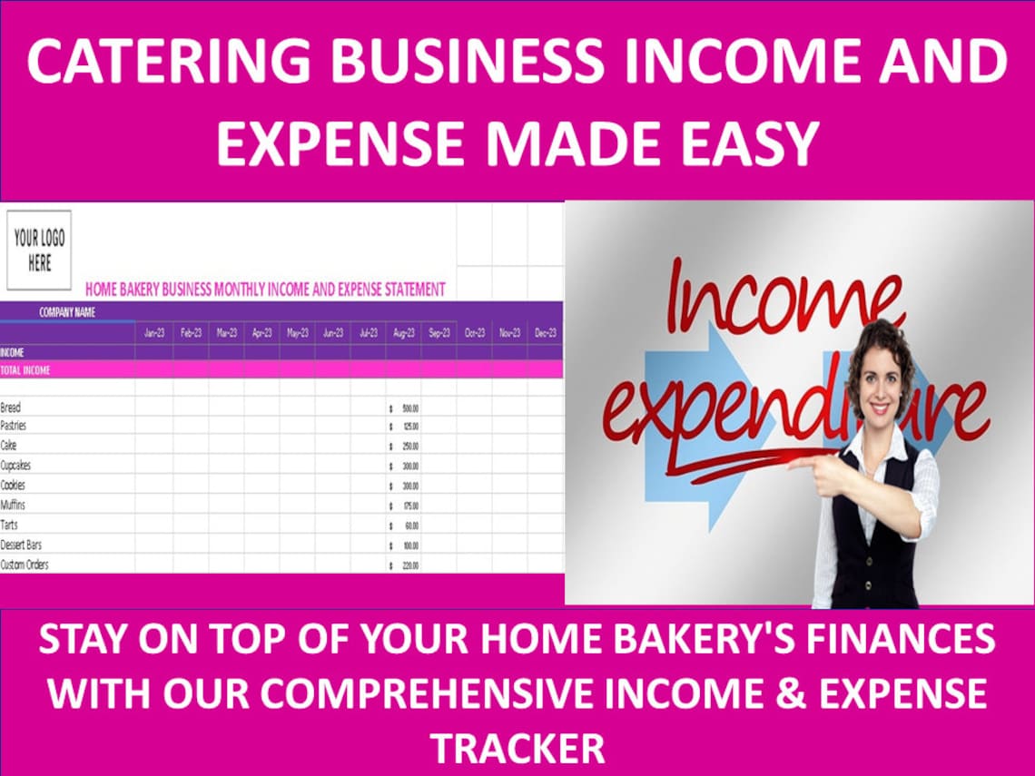 Home Bakery Business Template Form Excel Sheet Income and Expense ...