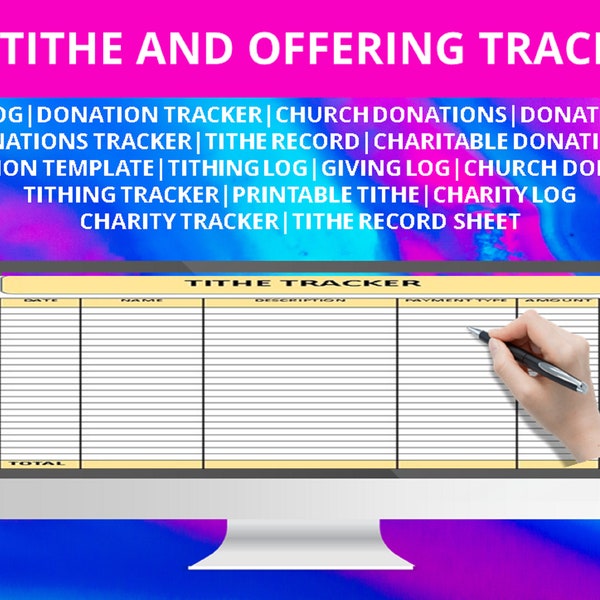 Tithe and Offering Tracker - Etsy