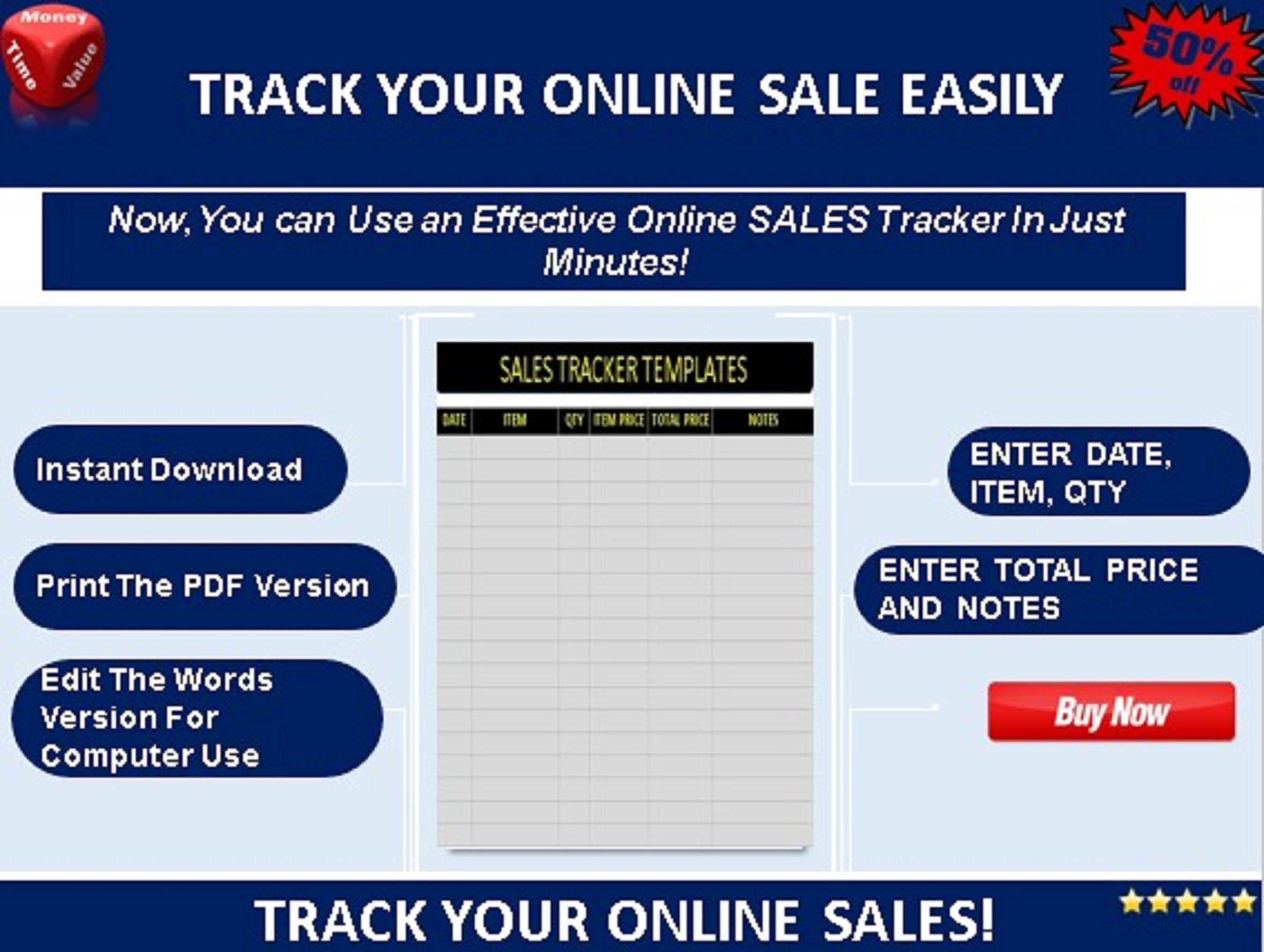 Sales Printable Tracker Template Sales Tracker Editable Sales Tracker ...