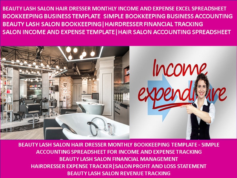 Salon Business Income & Expenses Tracker - Etsy