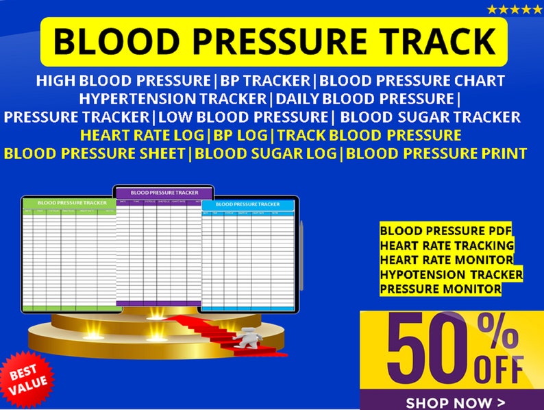 Blood Pressure Trackhigh Blood Pressurebp - Etsy