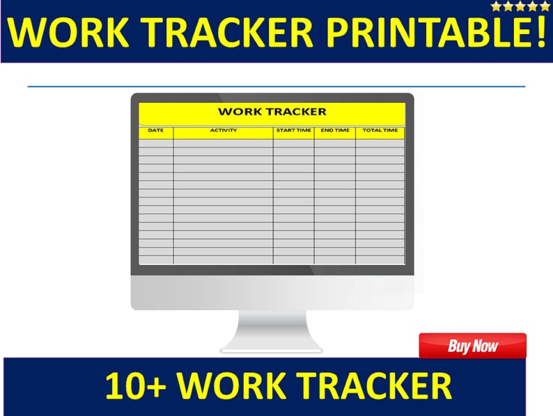 Work Tracker Log Template Tracker Printable Time Task Work Task Tracker ...