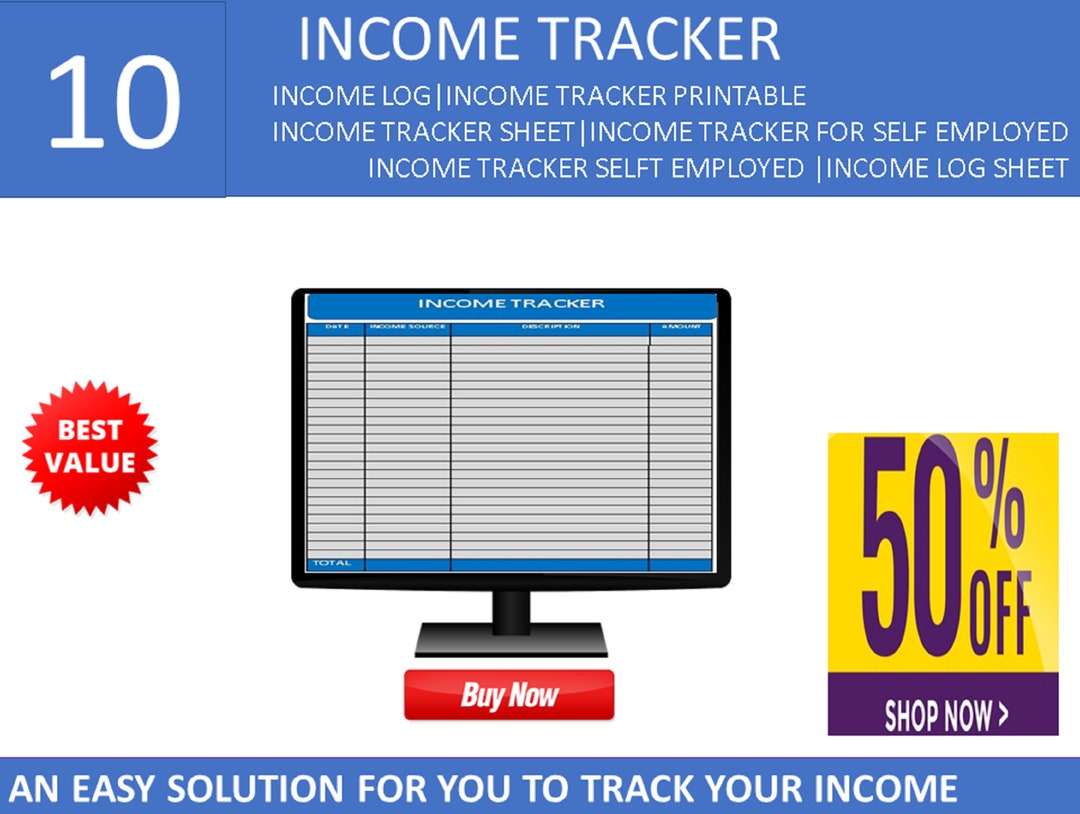 Income Tracker Printable & Editable Templates income Log Income Tracker ...