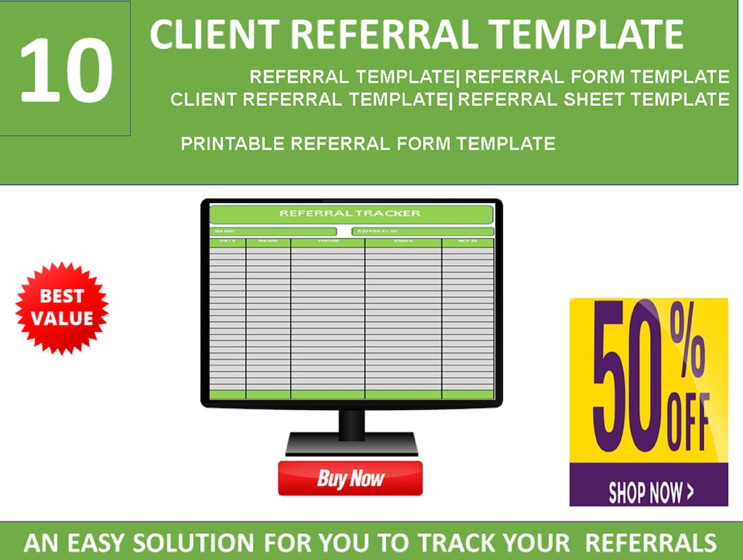 Referral Log Form Tracker Sheet List Client Referral Template for Small ...