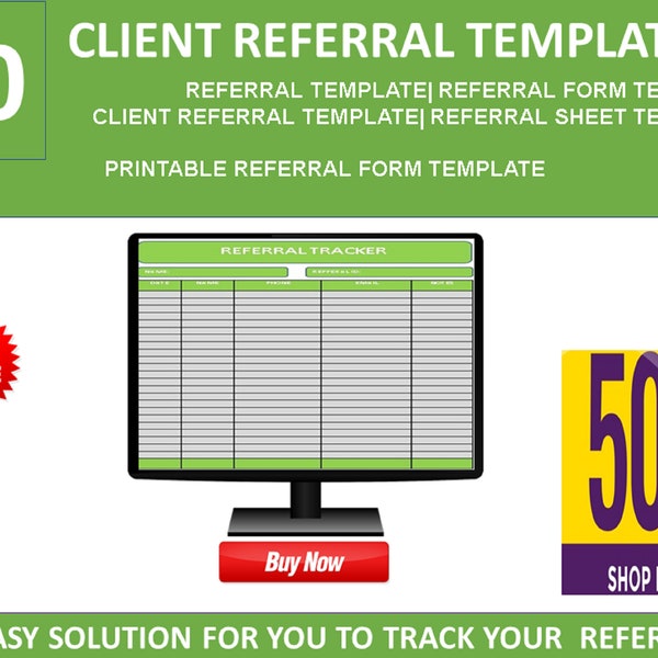 Referral Log Tracker - Etsy