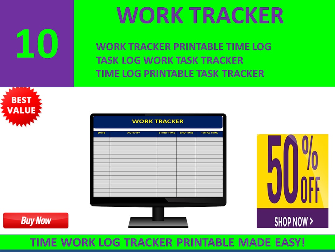 Work Tracker Log Template Tracker Printable Time Task Work Task Tracker ...