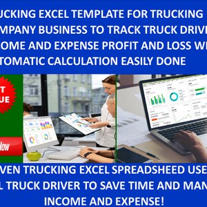 Trucking Company Spreadsheet Excel Template With Custom - Etsy