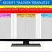 Receipt Tracker Templates Receipt Log Receipt Organizer Purchases ...