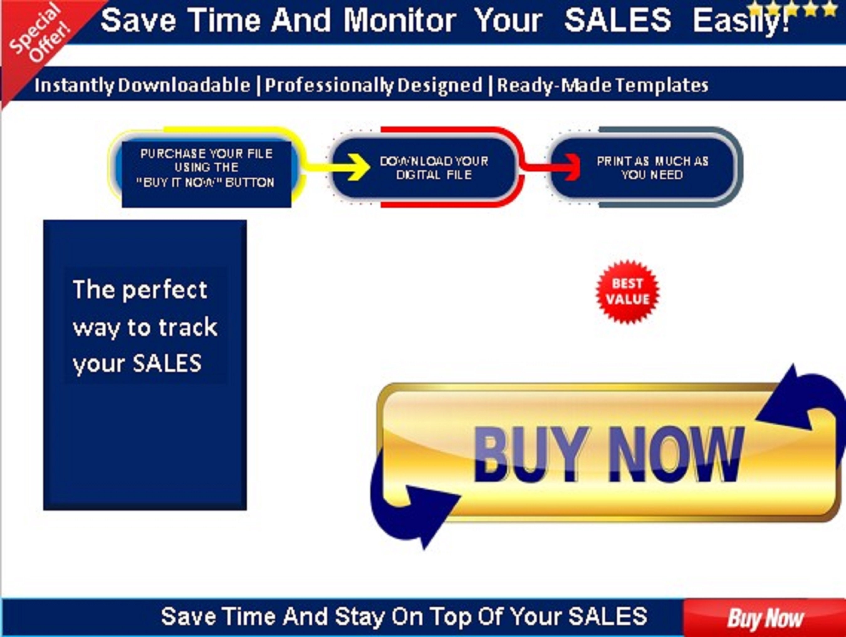 Sales Printable Tracker Template Sales Tracker Editable Sales Tracker ...