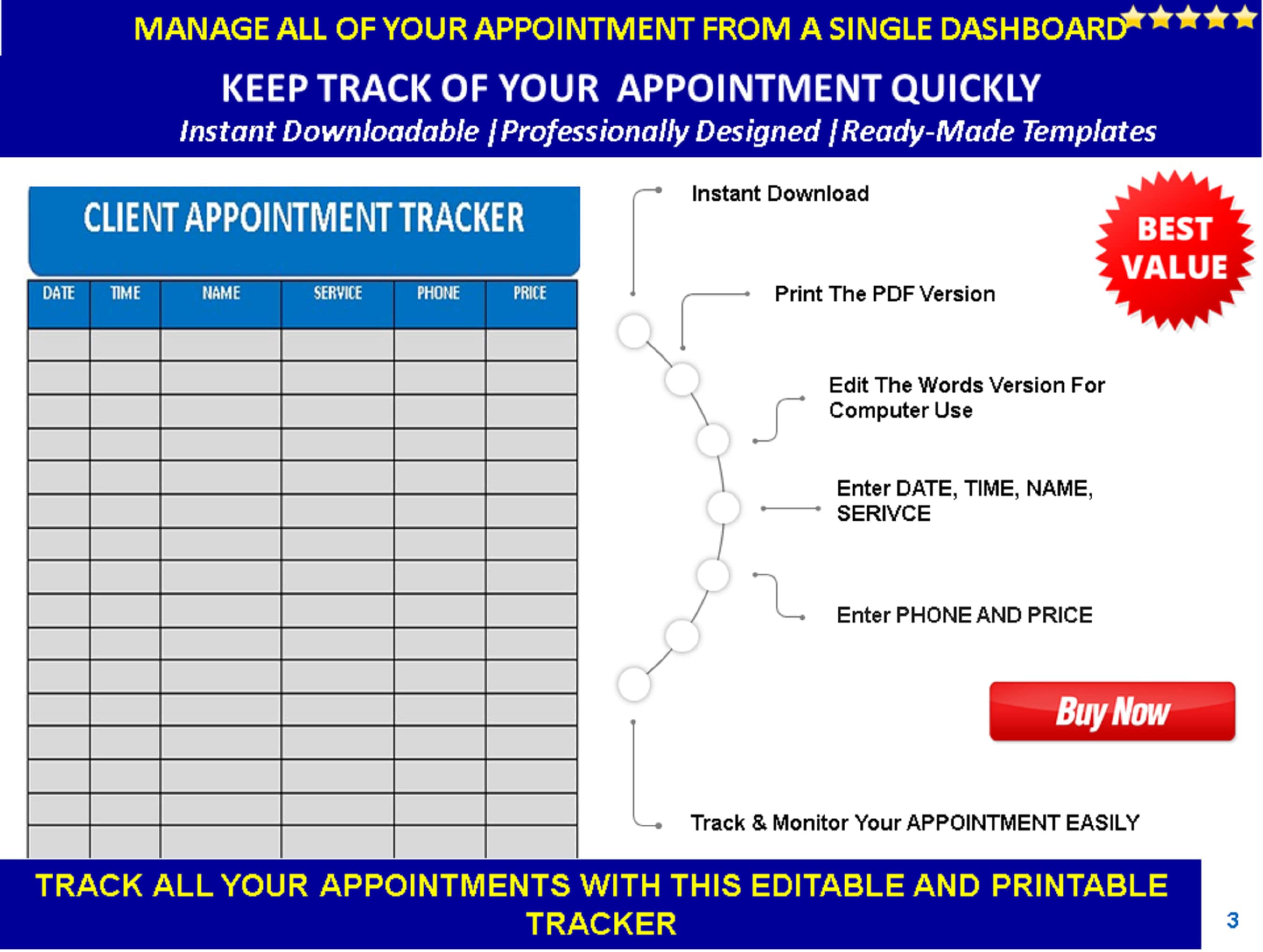 Client Tracker Template Printable Client List Management - Etsy