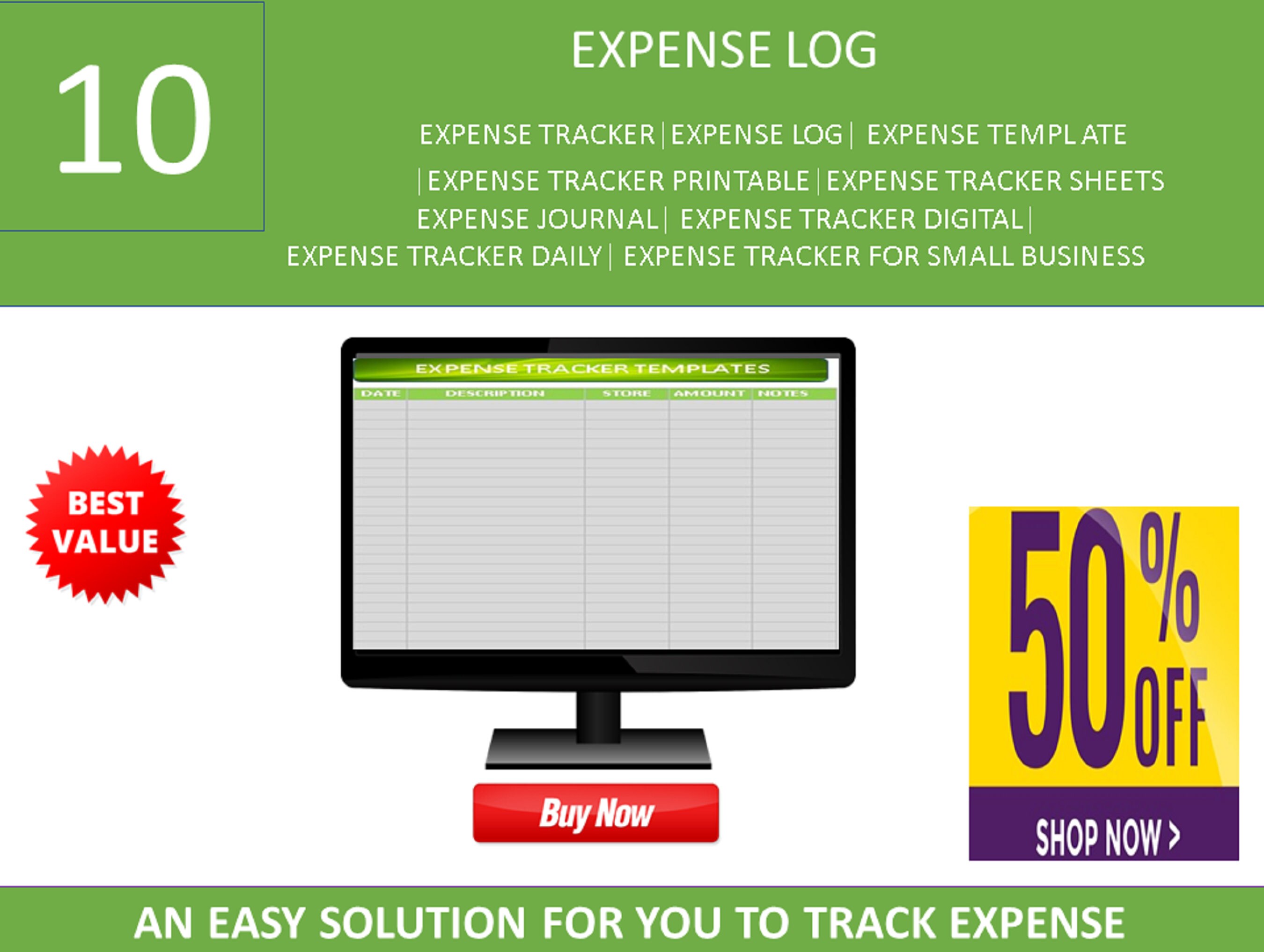 Expense Tracker Excel Spreadsheet Expense Tracker Printable - Etsy