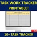 Task Tracker Work Template Tracker Printable Time Task Work Task ...