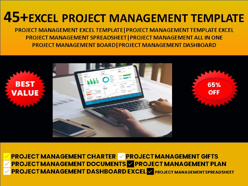 Project Management Template Project Management Excel Dashboard - Etsy