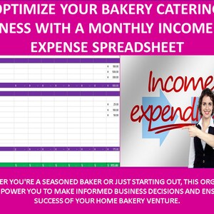 Home Bakery Business Template Form Excel Sheet Income and Expense ...