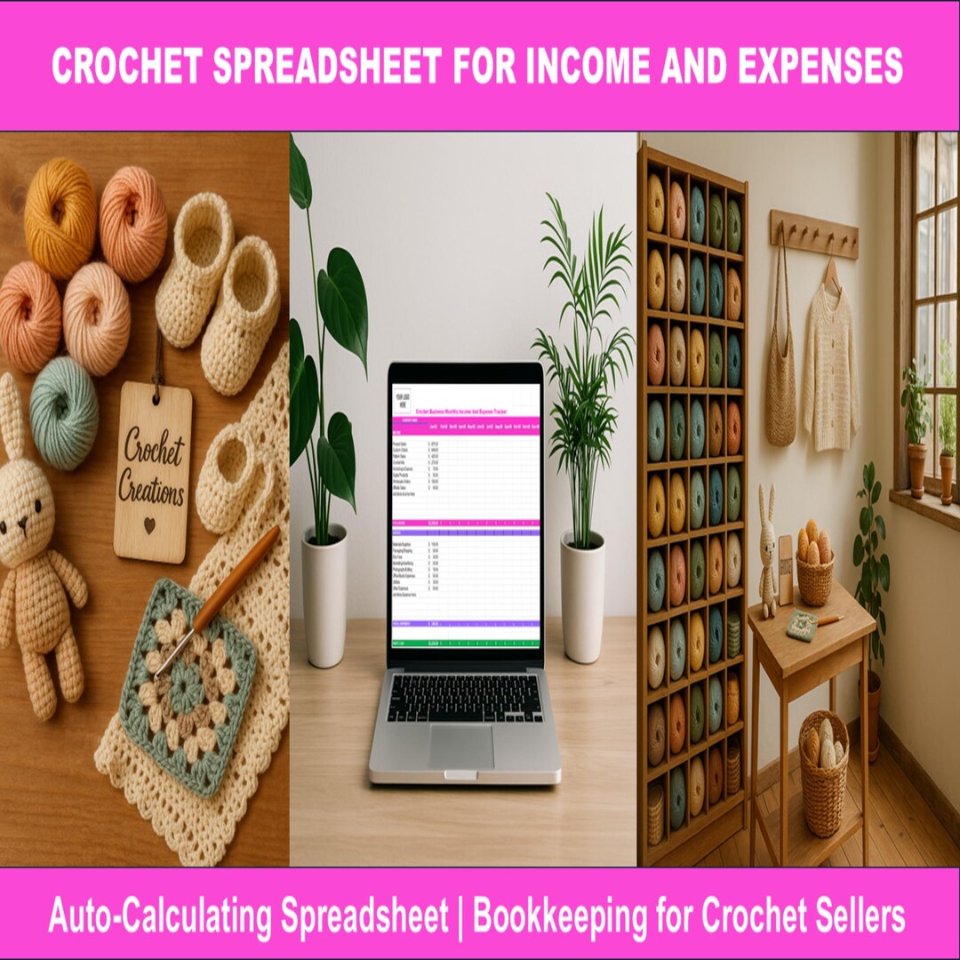 Crochet Bookkeeping Spreadsheet for Income and Expenses - Etsy