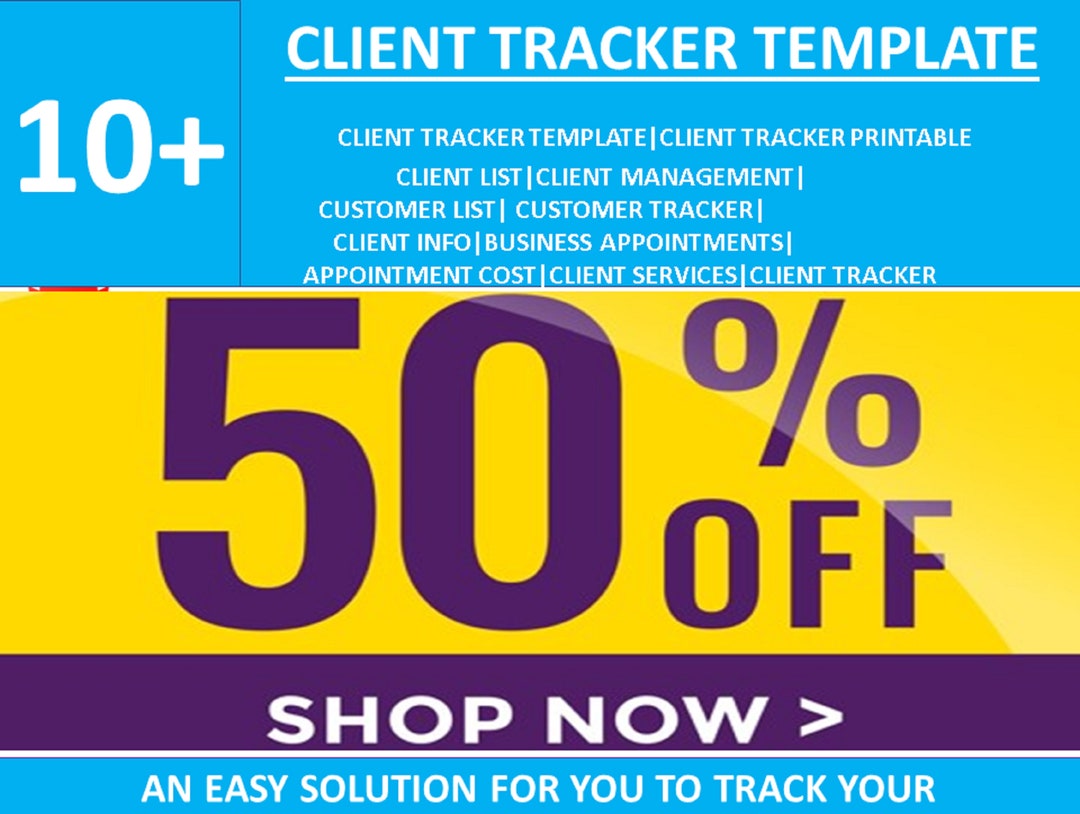 Client Tracker Template Printable, Client List Management, Customer ...