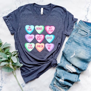 Candy Hearts Shirt, Candy Hearts Shirt, Valentine's Day Gift Shirt ...